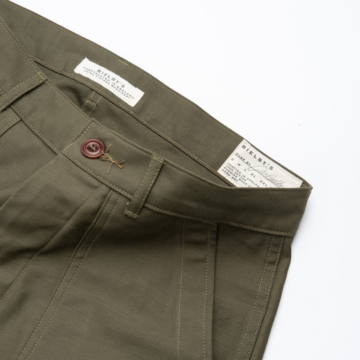 FATIGUES IN OLIVE SATEEN – Bielbys